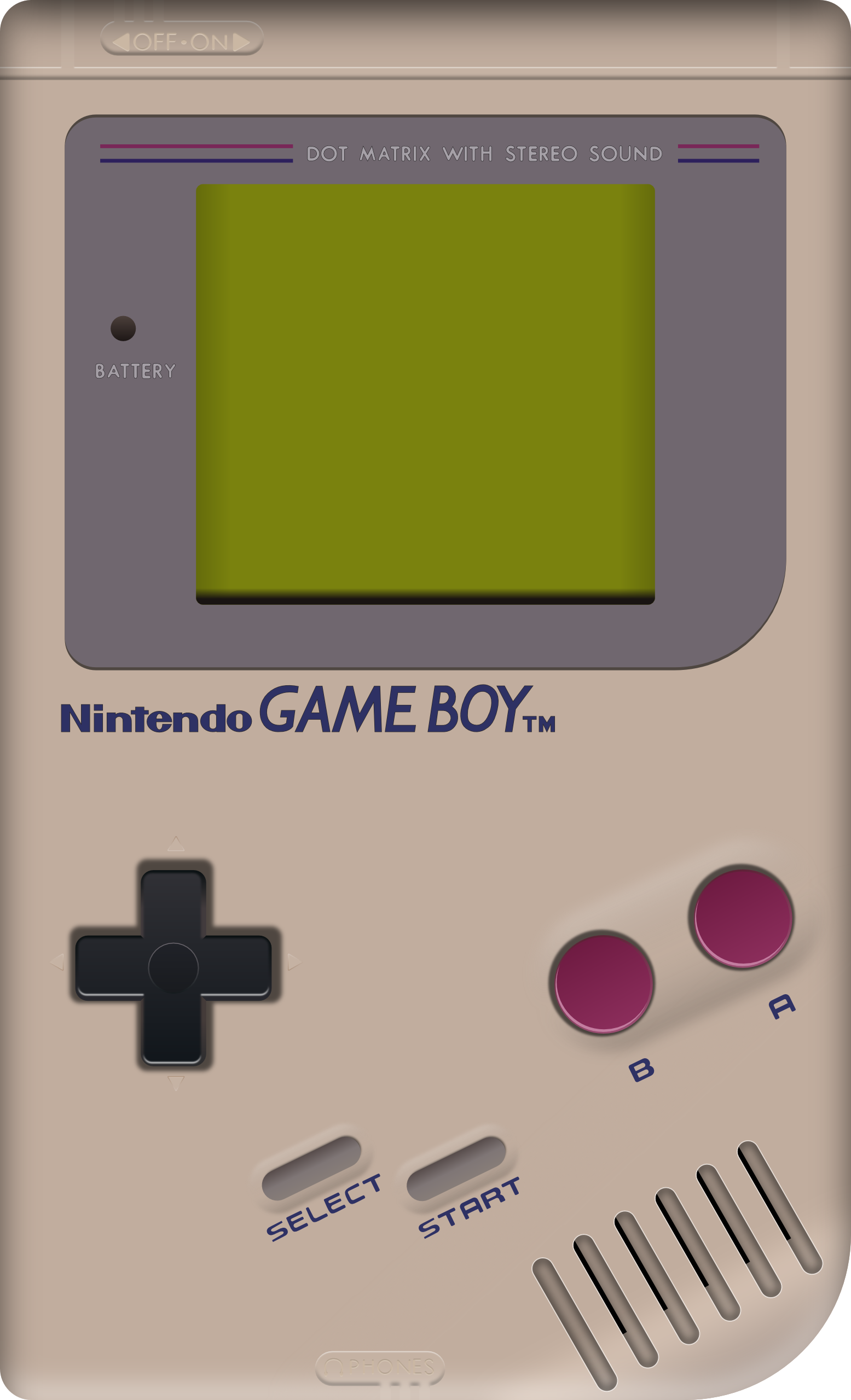 Nintendo Gameboy (vector drawn) by TheGoldenBox on DeviantArt