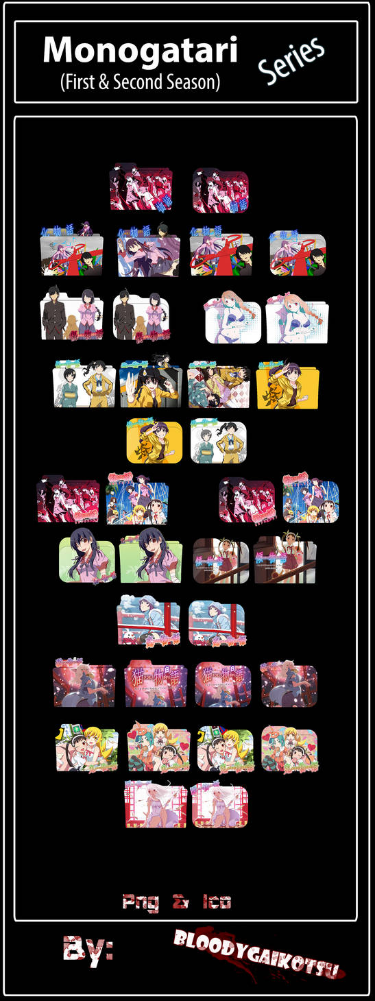 Monogatari Series Folder Icons by BloodyGaikotsu on DeviantArt