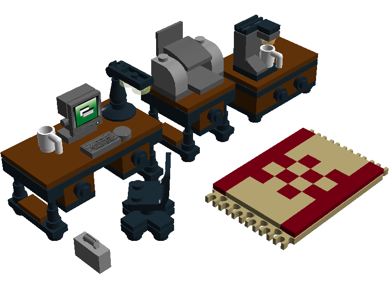 Lego Wood-Black Personal Office Set by Ideas-N-Bricks on DeviantArt