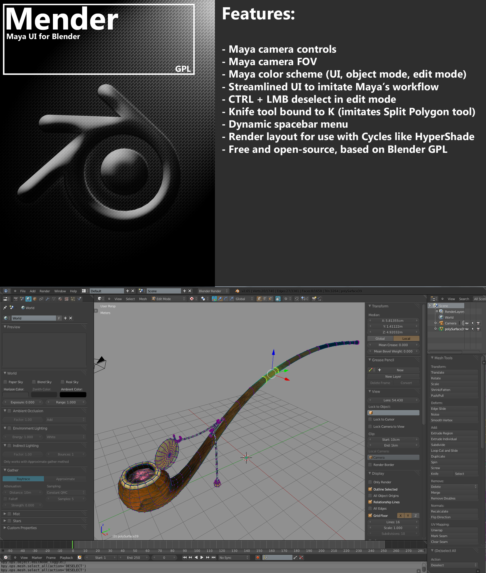 Mender- maya for blender =BLENDER 2.6 ONLY= by tidalkraken on DeviantArt