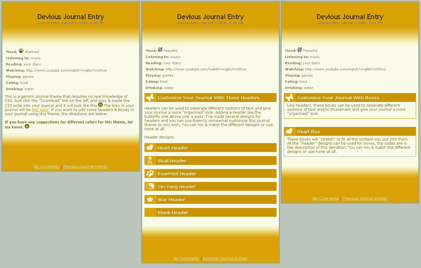 Gold-Orange Journal Template by katat0nik on DeviantArt