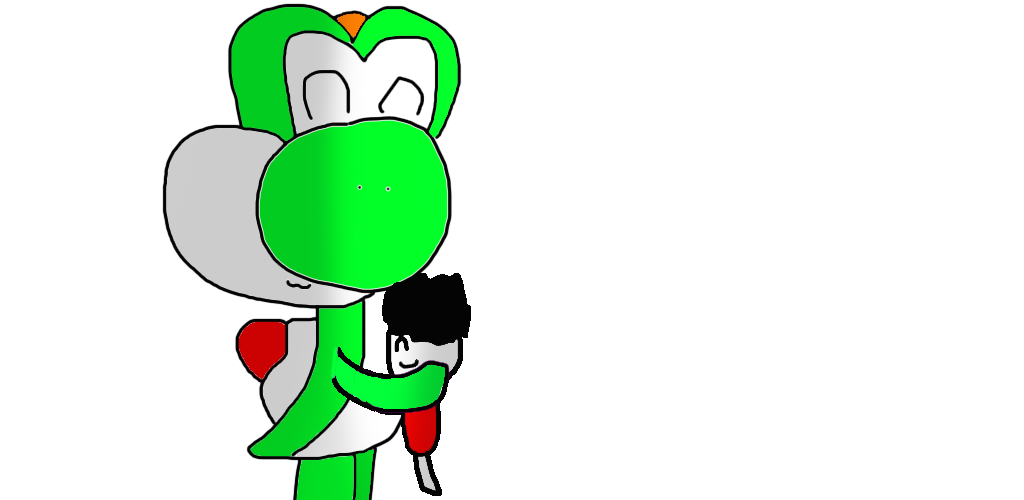Yoshi hugs by CuteYoshiLover on DeviantArt