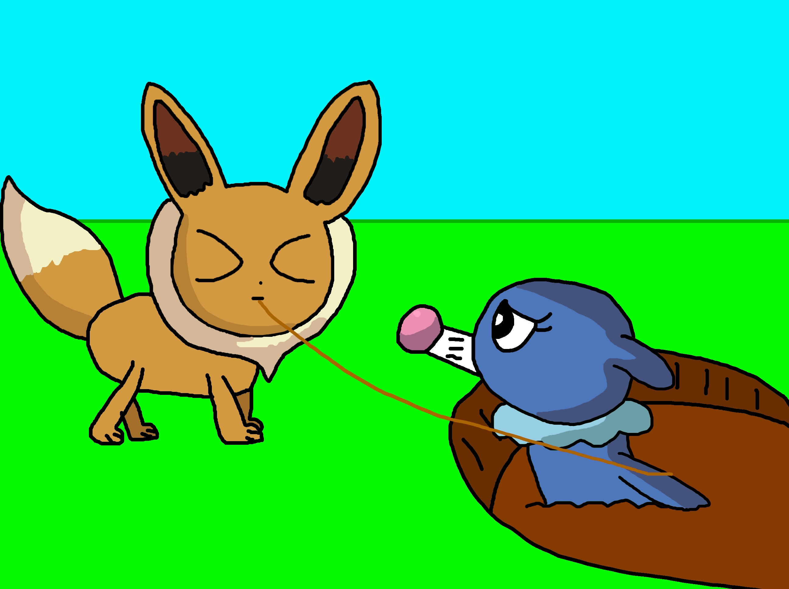 Eevee to the rescue by CuteYoshiLover on DeviantArt