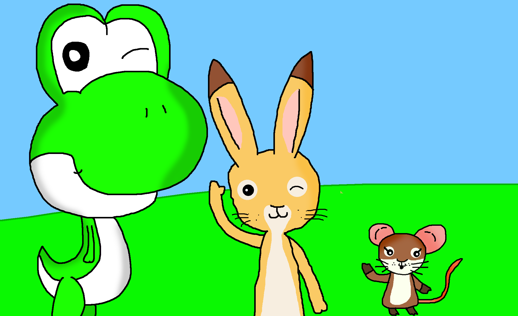 Yoshi little nut brown hare and mouse by CuteYoshiLover on DeviantArt