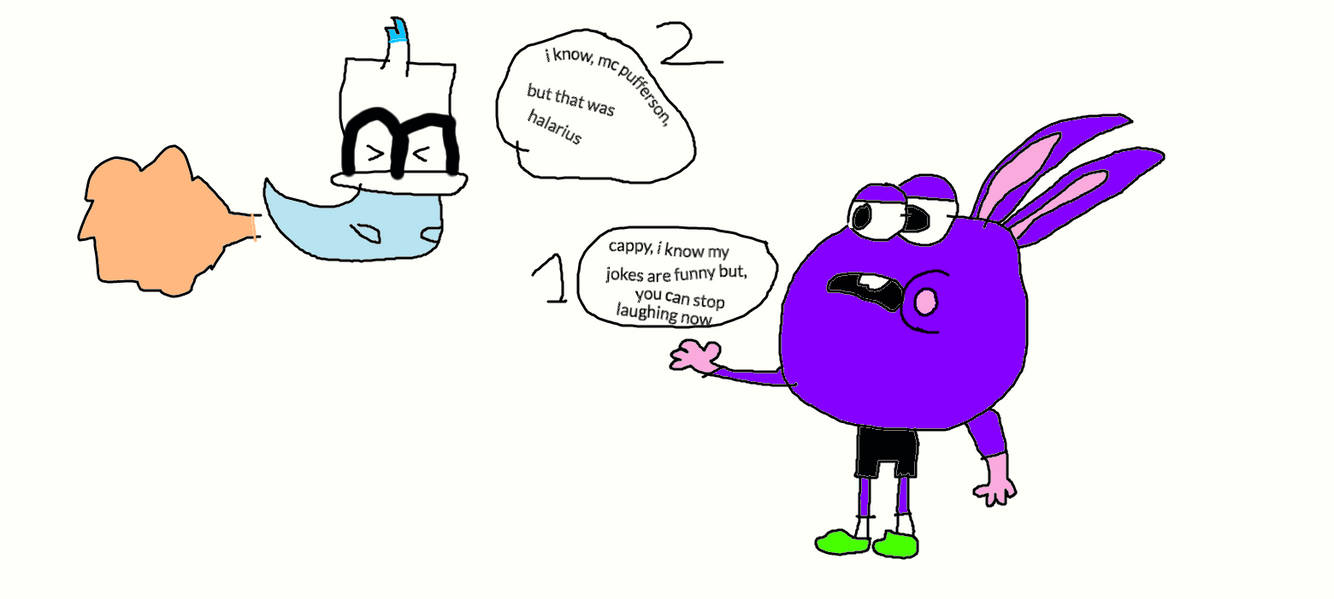 cappy is cracking up (from mc pufferson's joke) by jwilli3642 on DeviantArt