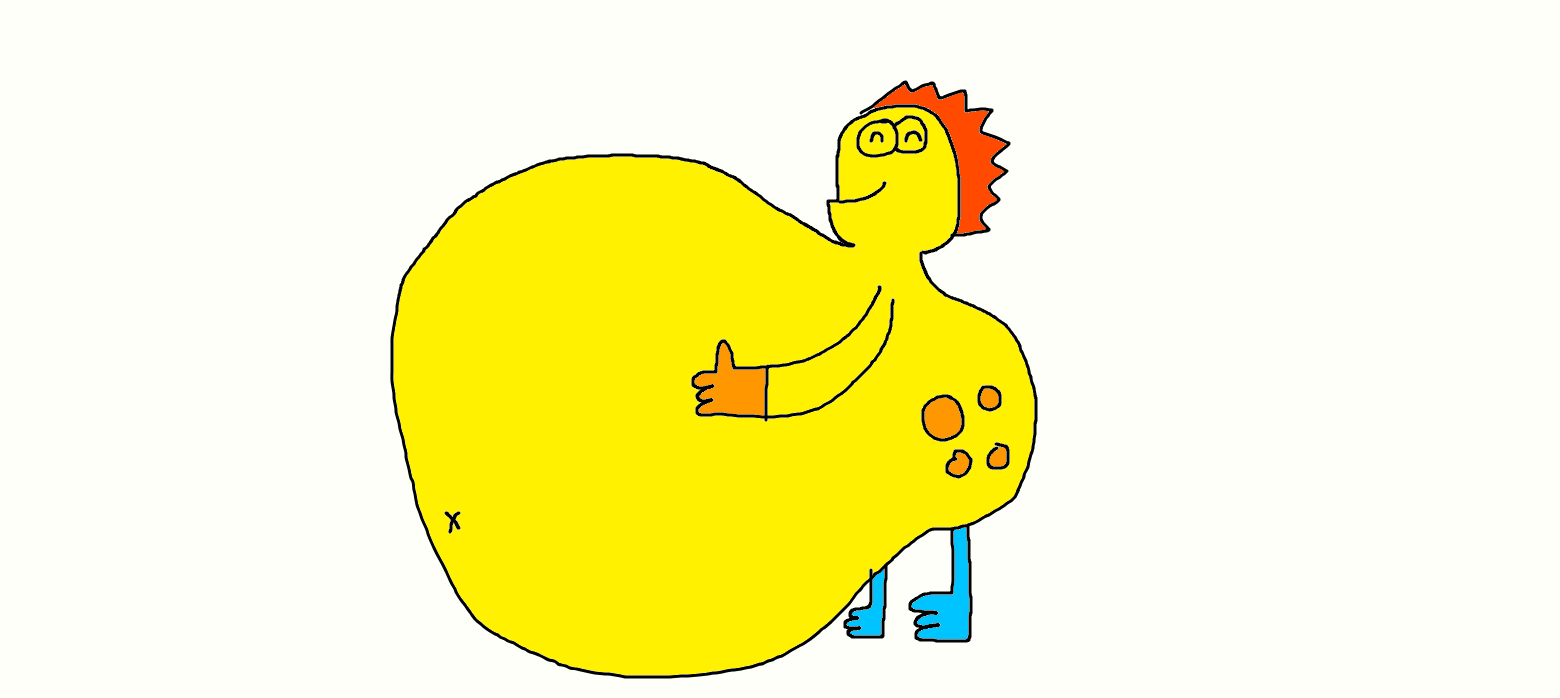 plunky loves his belly by jwilli3642 on DeviantArt