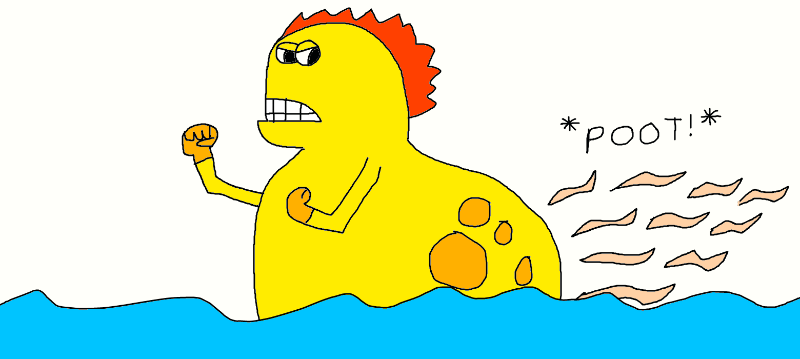 plunky's way of getting fish (farting at them) by jwilli3642 on DeviantArt