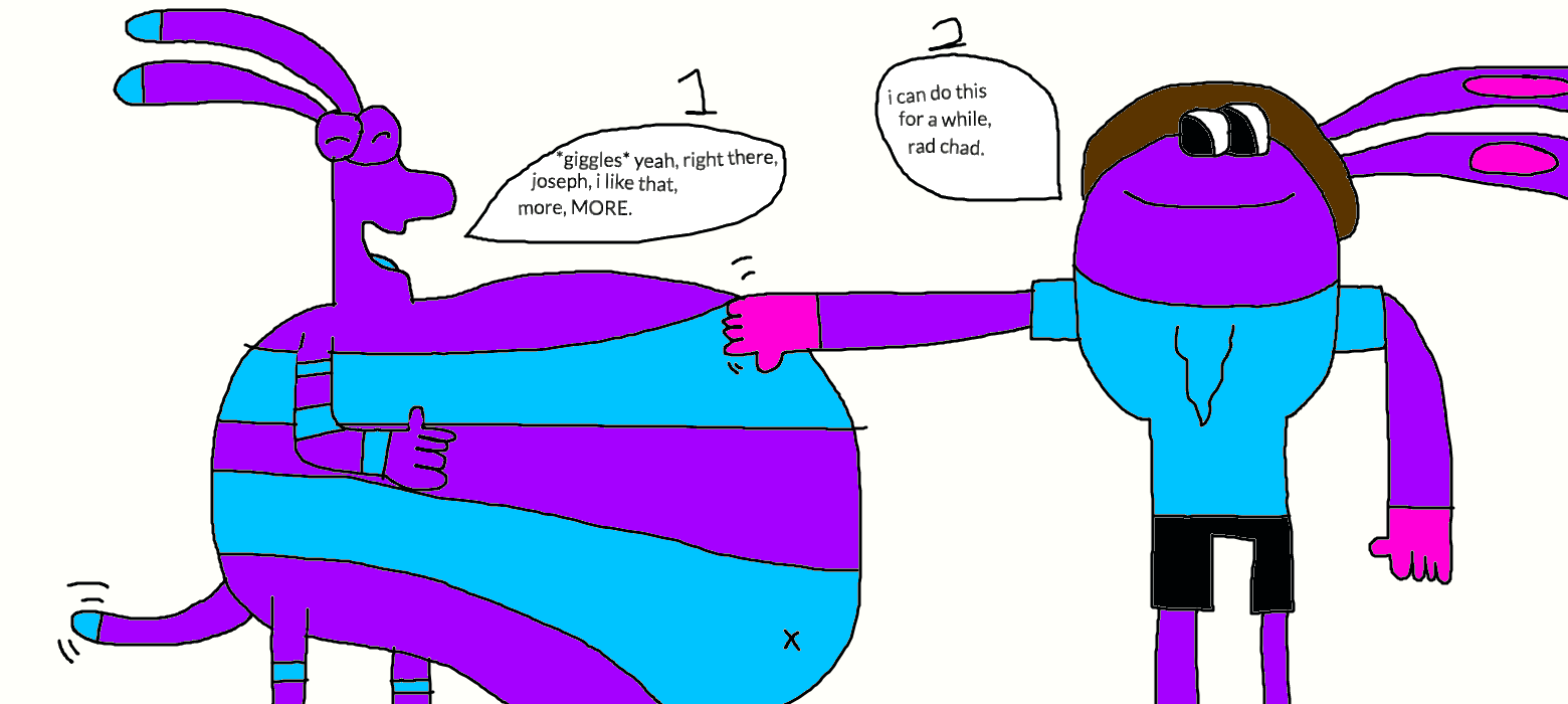 rad chad enjoys me rubbing his belly by jwilli3642 on DeviantArt