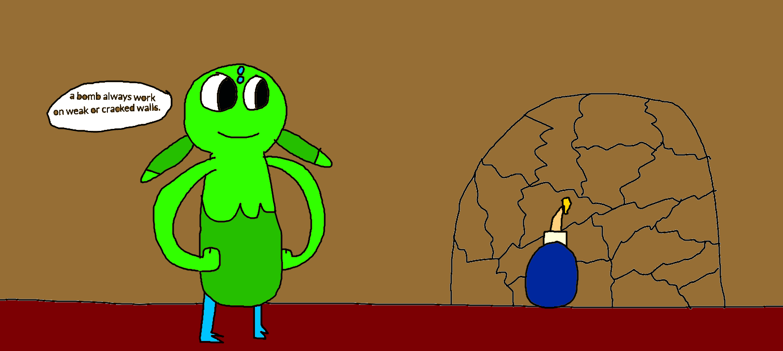flappy uses a bomb on a cracked wall by jwilli3642 on DeviantArt