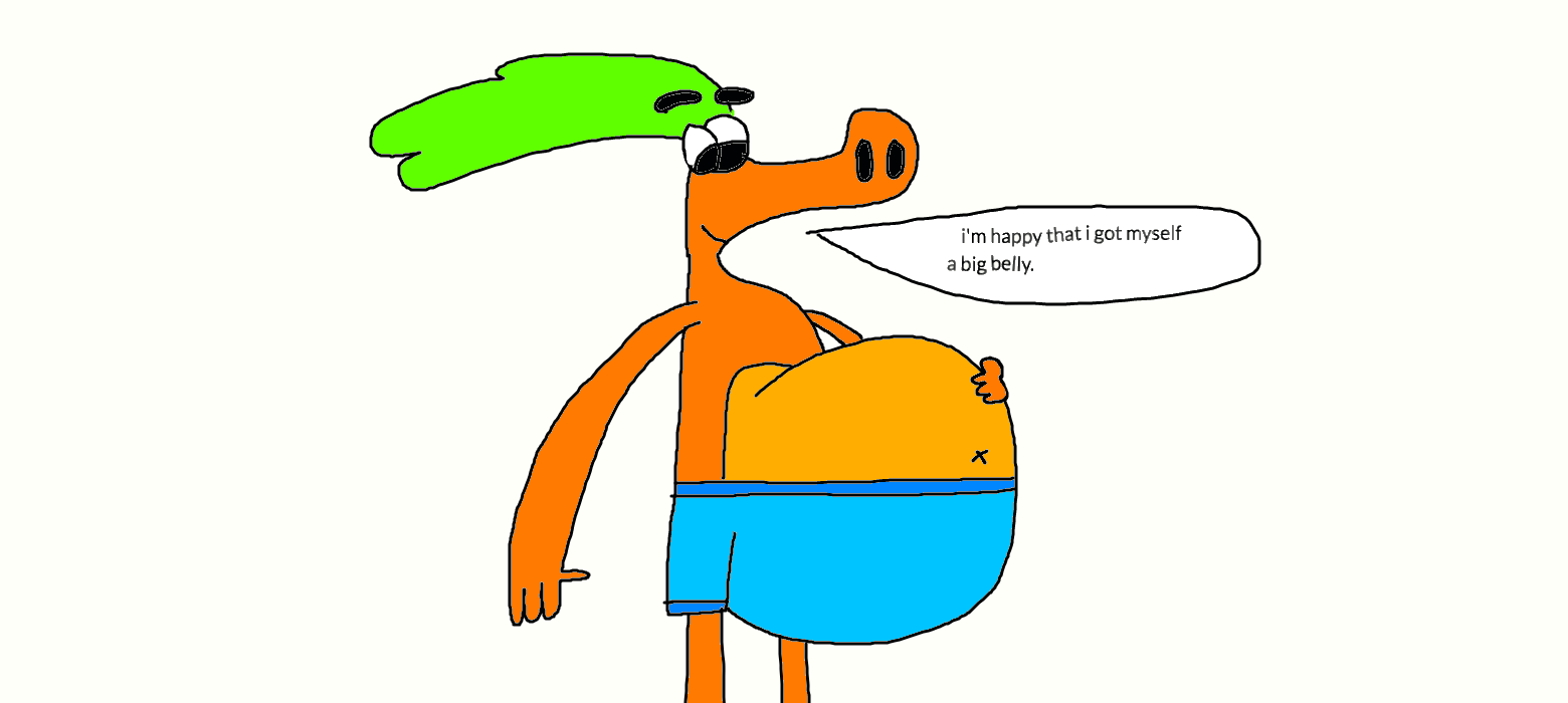 tangy's happy that he got a big belly by jwilli3642 on DeviantArt