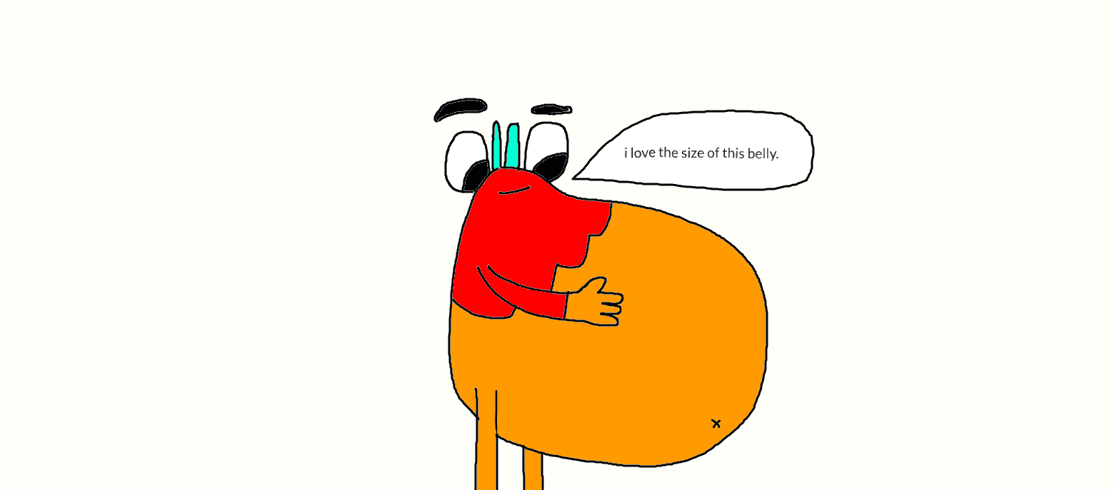 tiny loves his big belly by jwilli3642 on DeviantArt