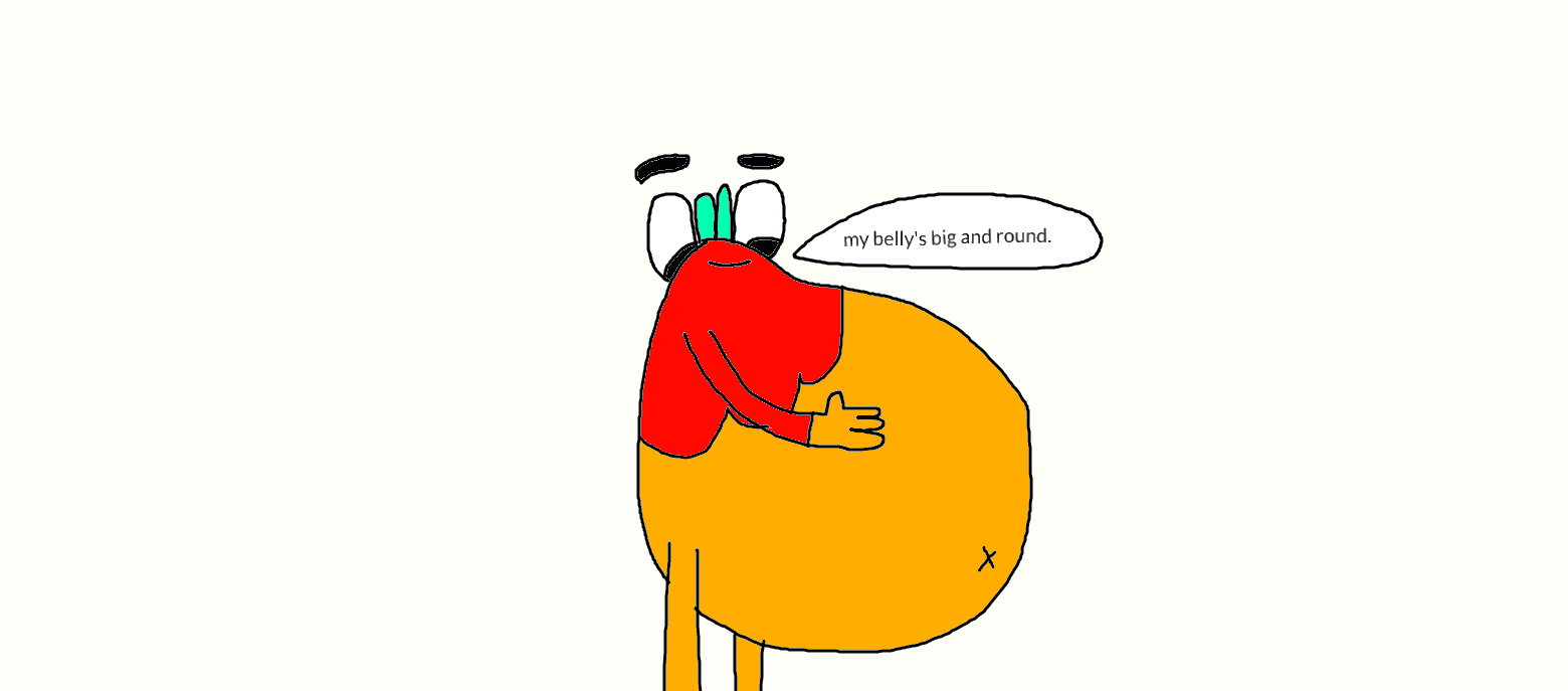 tiny's big, round belly by jwilli3642 on DeviantArt