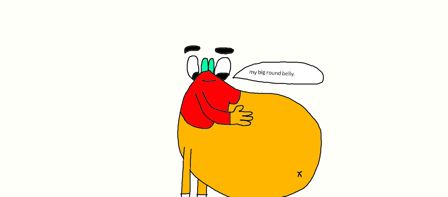 tiny's big round belly by jwilli3642 on DeviantArt