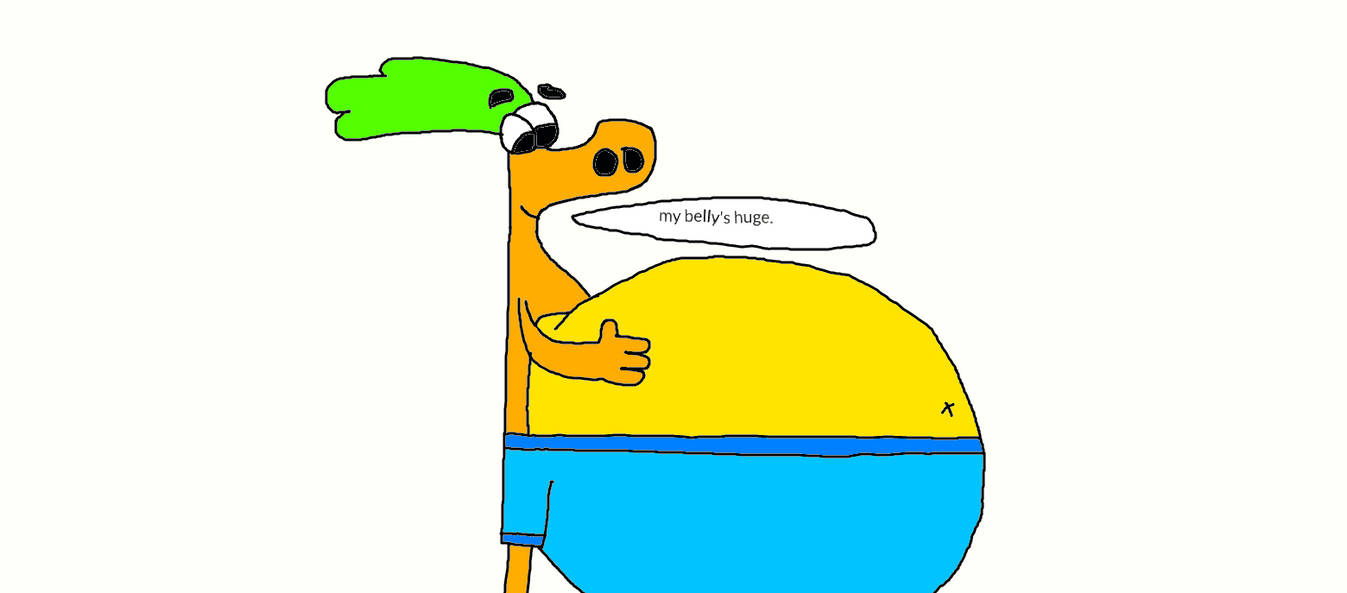 tangy's belly is huge by jwilli3642 on DeviantArt