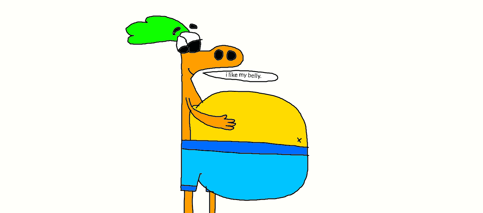 tangy likes his belly by jwilli3642 on DeviantArt