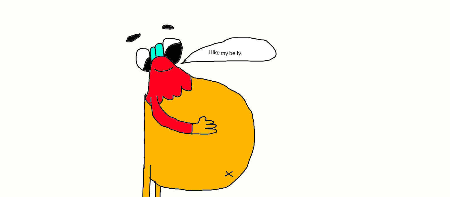 tiny likes his belly by jwilli3642 on DeviantArt