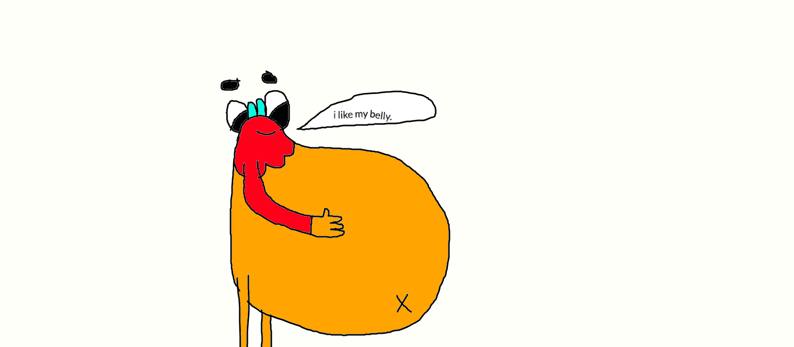 tiny likes his belly by jwilli3642 on DeviantArt