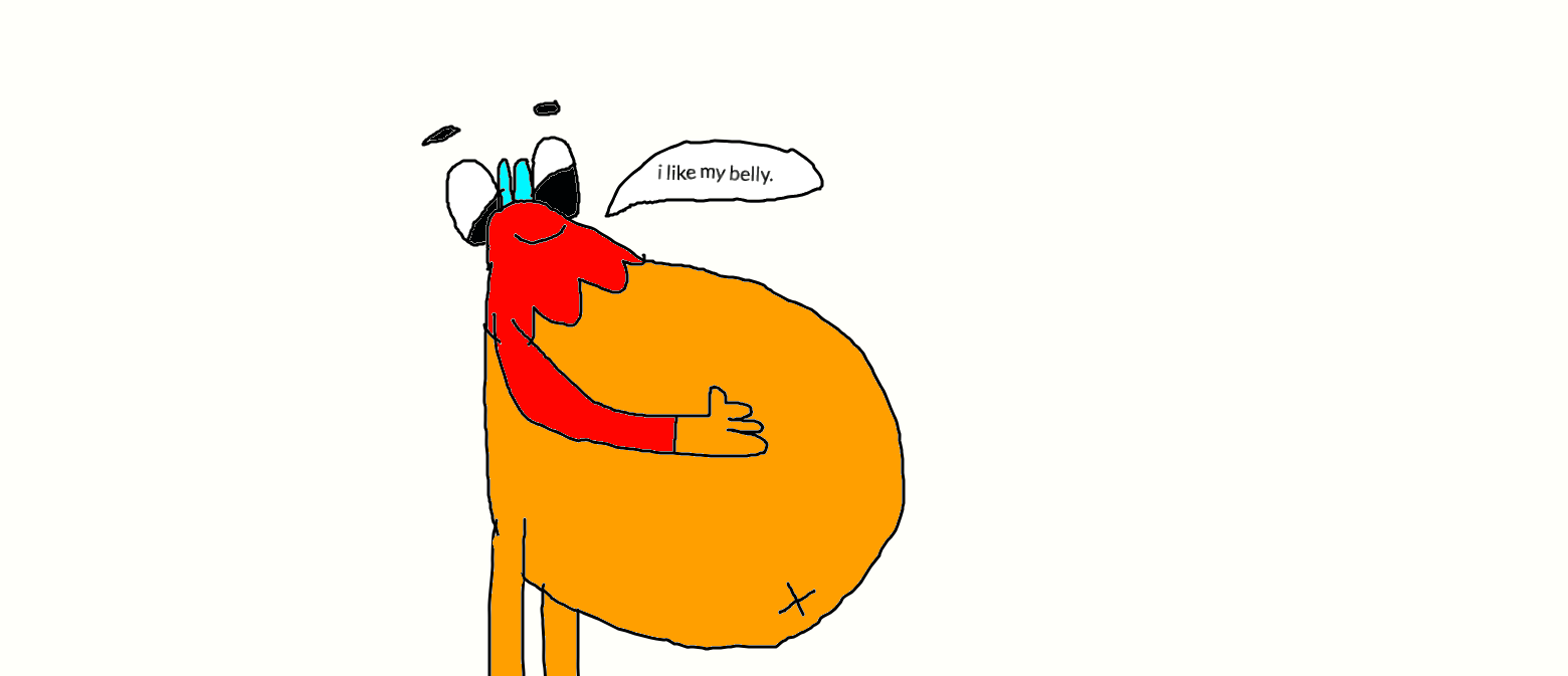 tiny likes his belly by jwilli3642 on DeviantArt