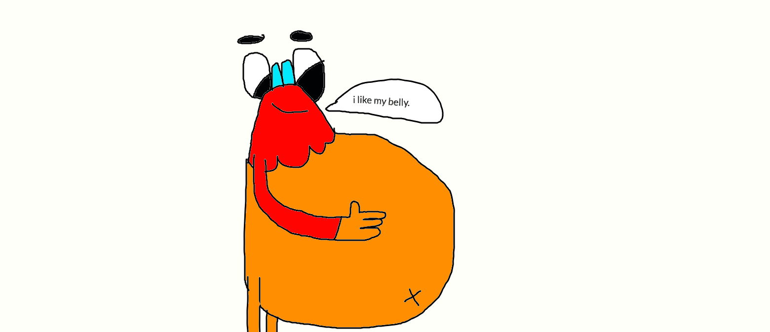 tiny likes his belly by jwilli3642 on DeviantArt