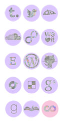 Social Media Icons (Pastel Holographic) by cyberdelika on DeviantArt