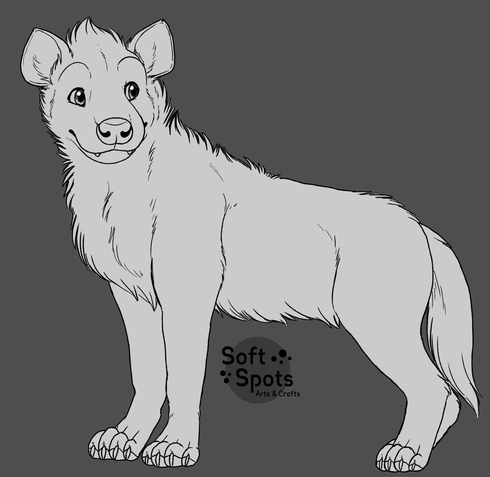 Spotted Hyena Base (PSD Download) by Soft-Spots on DeviantArt
