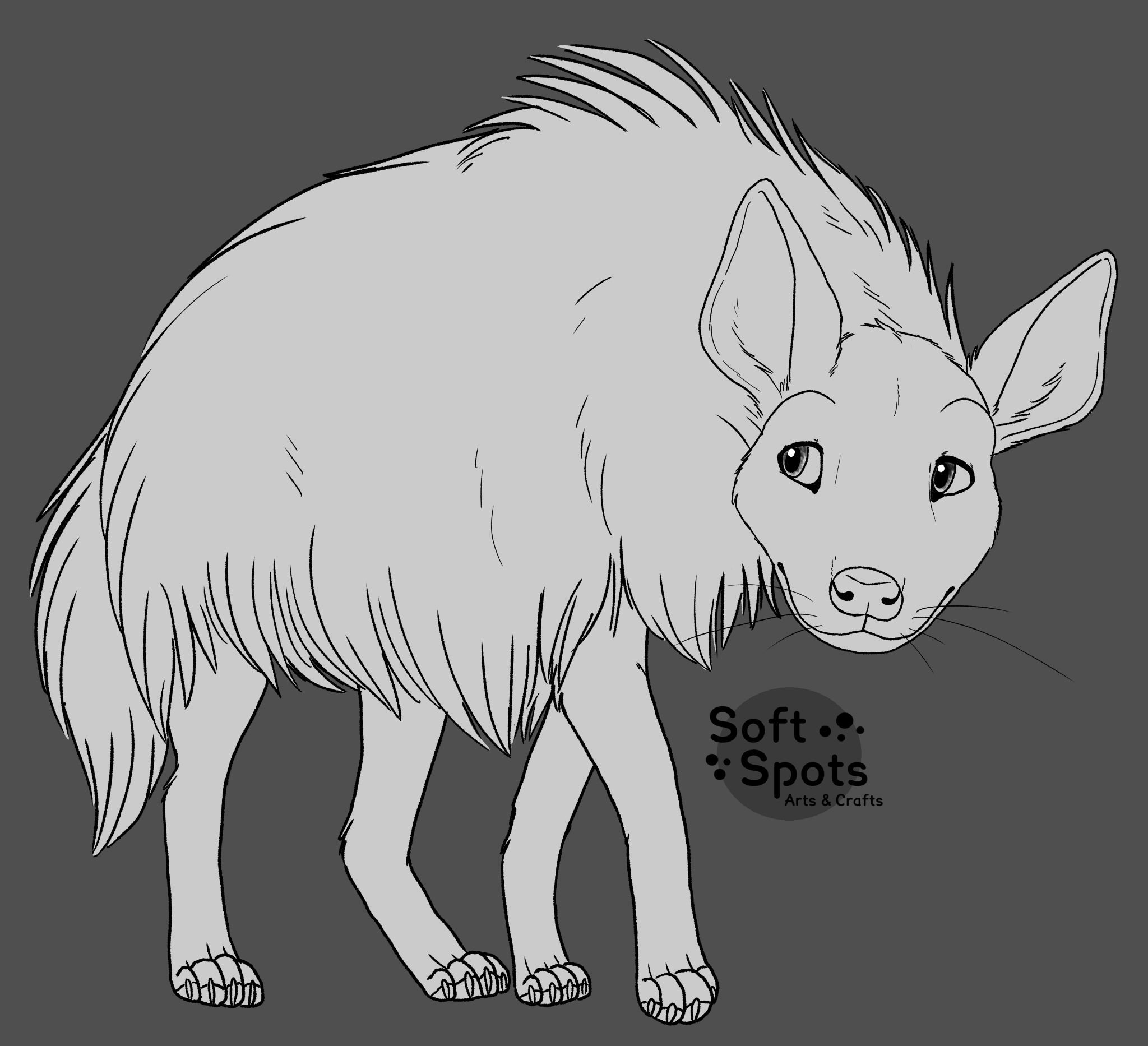 Brown Hyena Base (PSD Download) by Soft-Spots on DeviantArt