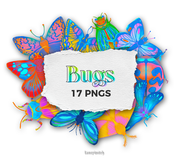 COLORFUL BUGS / PNG PACK by fancywitch on DeviantArt