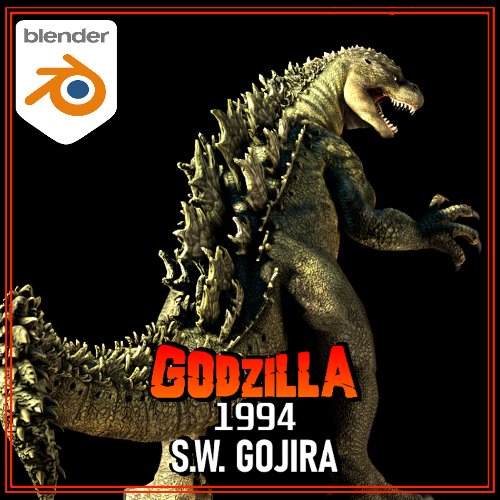 Godzilla 19994 - Stan Winston Goji BLENDER v1 by DracoKhajiit on DeviantArt