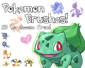 Pokemon Brushes by Jozabee on DeviantArt