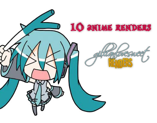 Anime Render Pack by gillianlian98 on DeviantArt