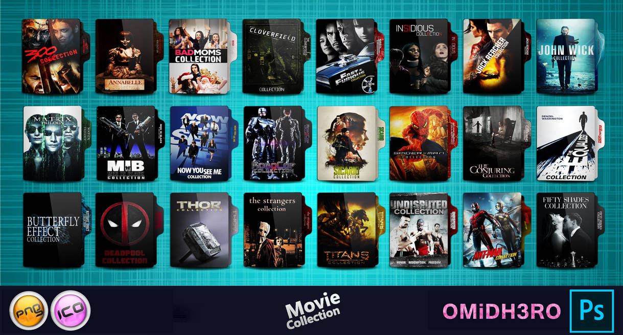Movie Collections Folder Icon Pack by OMiDH3RO on DeviantArt