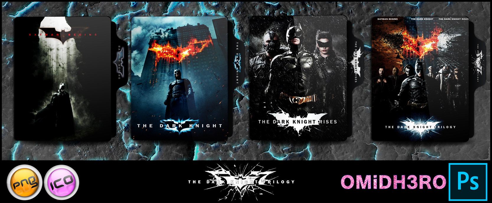 The Dark Knight Trilogy Folder Icon Pack by OMiDH3RO on DeviantArt