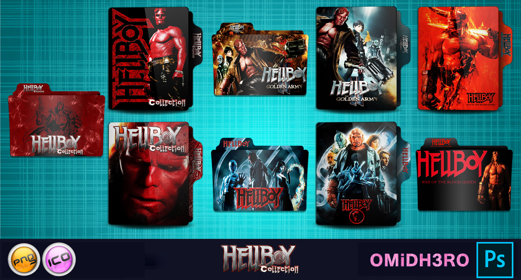 Hellboy Collection Folder Icon Pack by OMiDH3RO on DeviantArt