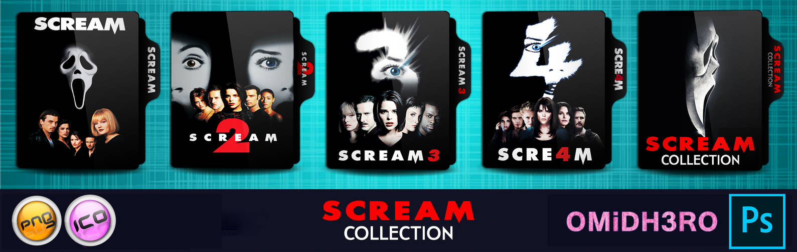 Scream Collection Folder Icon Pack by OMiDH3RO on DeviantArt