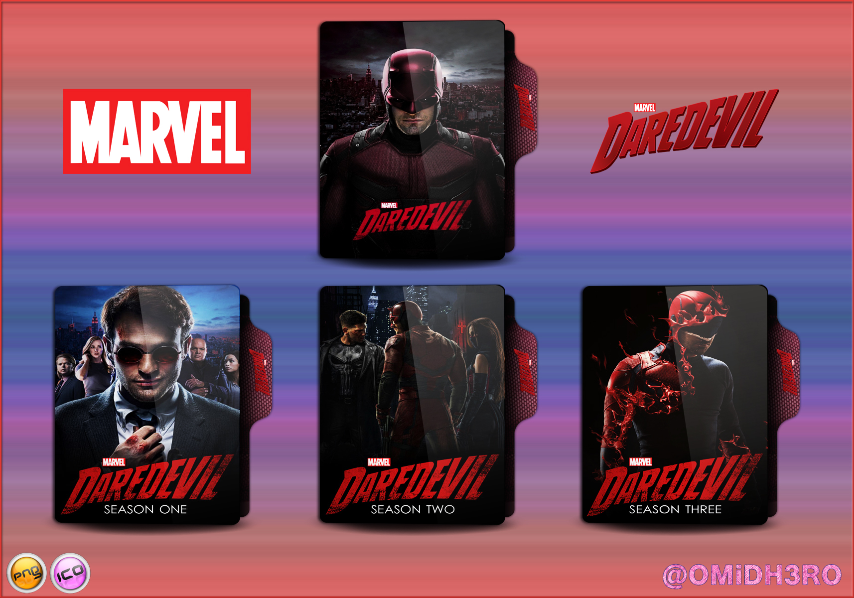 Marvel's DareDevil Series Folder Icon by OMiDH3RO on DeviantArt