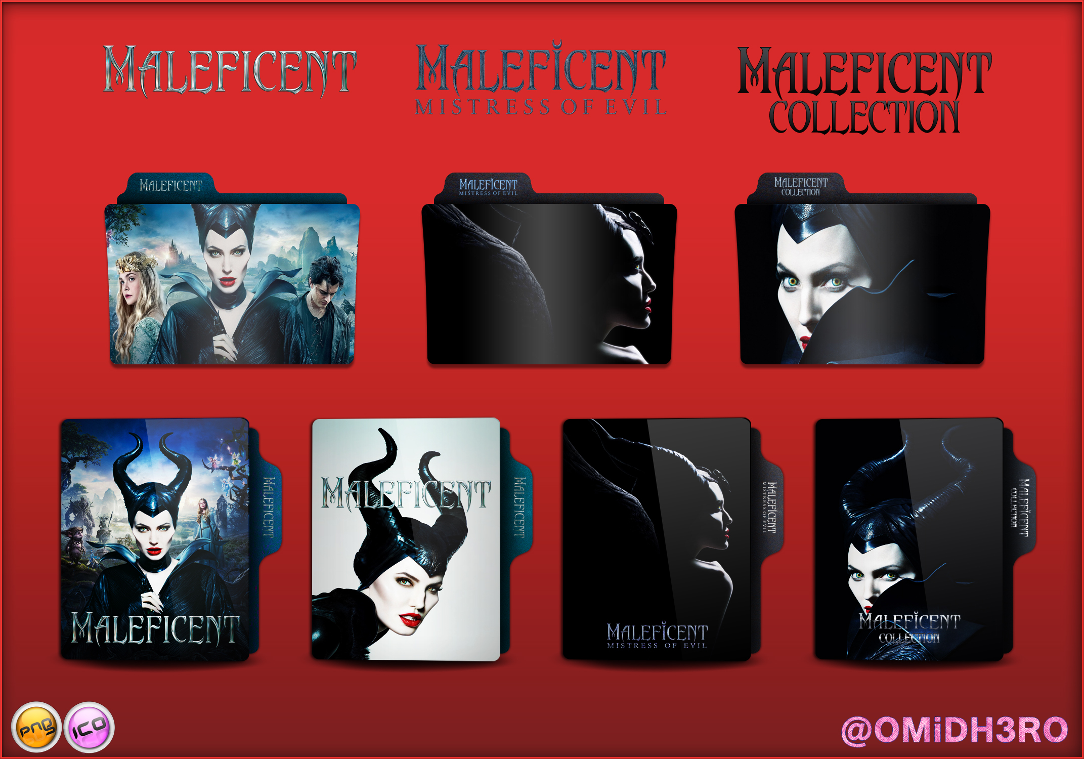 Maleficent Collection Folder Icon Pack by OMiDH3RO on DeviantArt