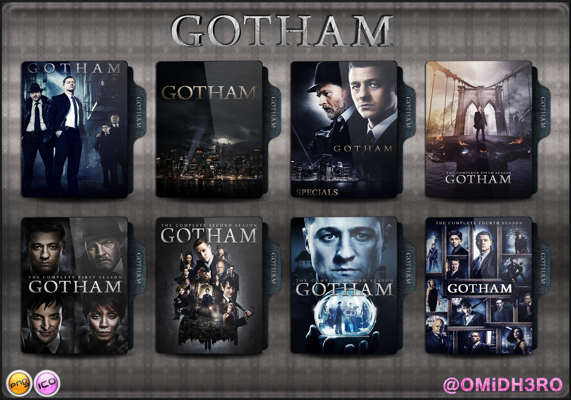 Gotham Series Folder Icon Pack by OMiDH3RO on DeviantArt