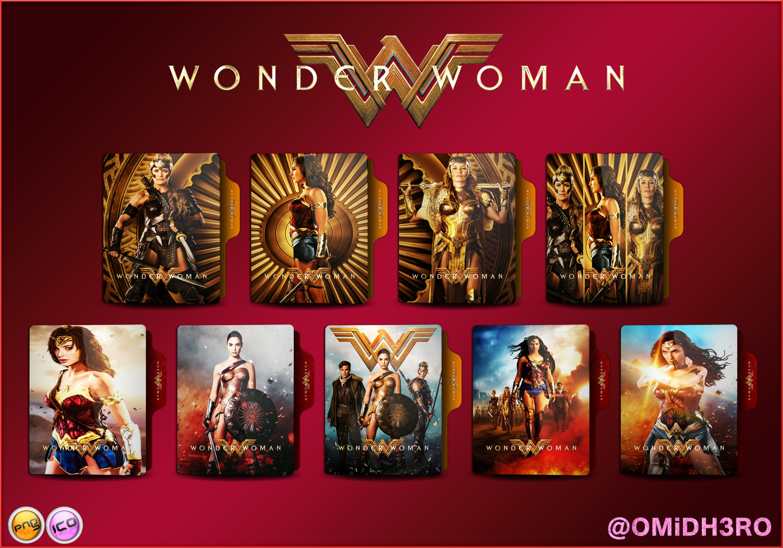 Wonder Woman (2017) Folder Icon V2 by OMiDH3RO on DeviantArt