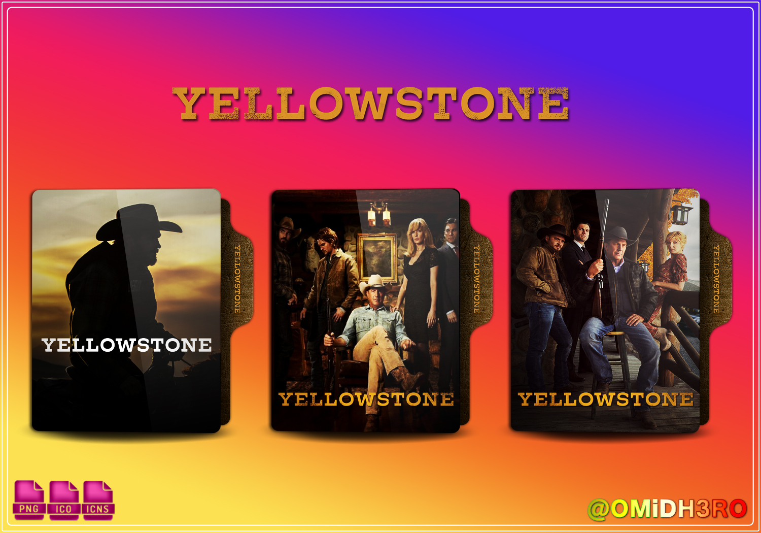 Yellowstone Folder Icon by OMiDH3RO on DeviantArt