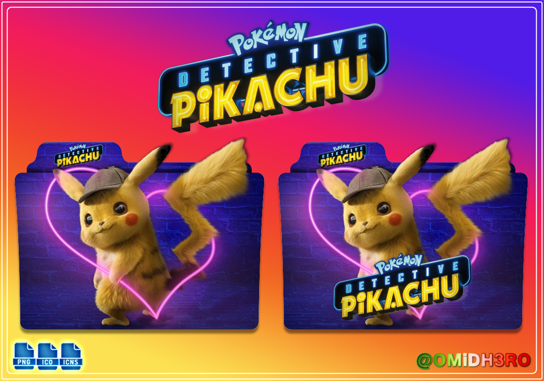 Pokemon Detective Pikachu Folder Icon by OMiDH3RO on DeviantArt