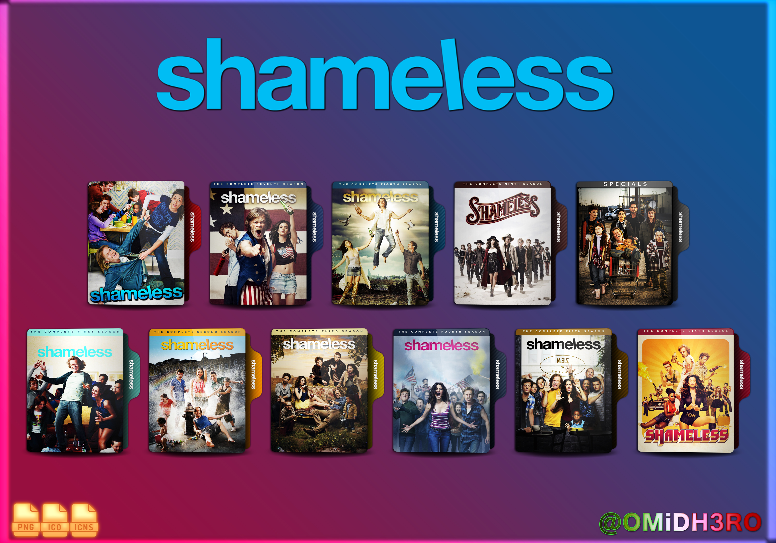 Shameless Folder Icon Pack by OMiDH3RO on DeviantArt