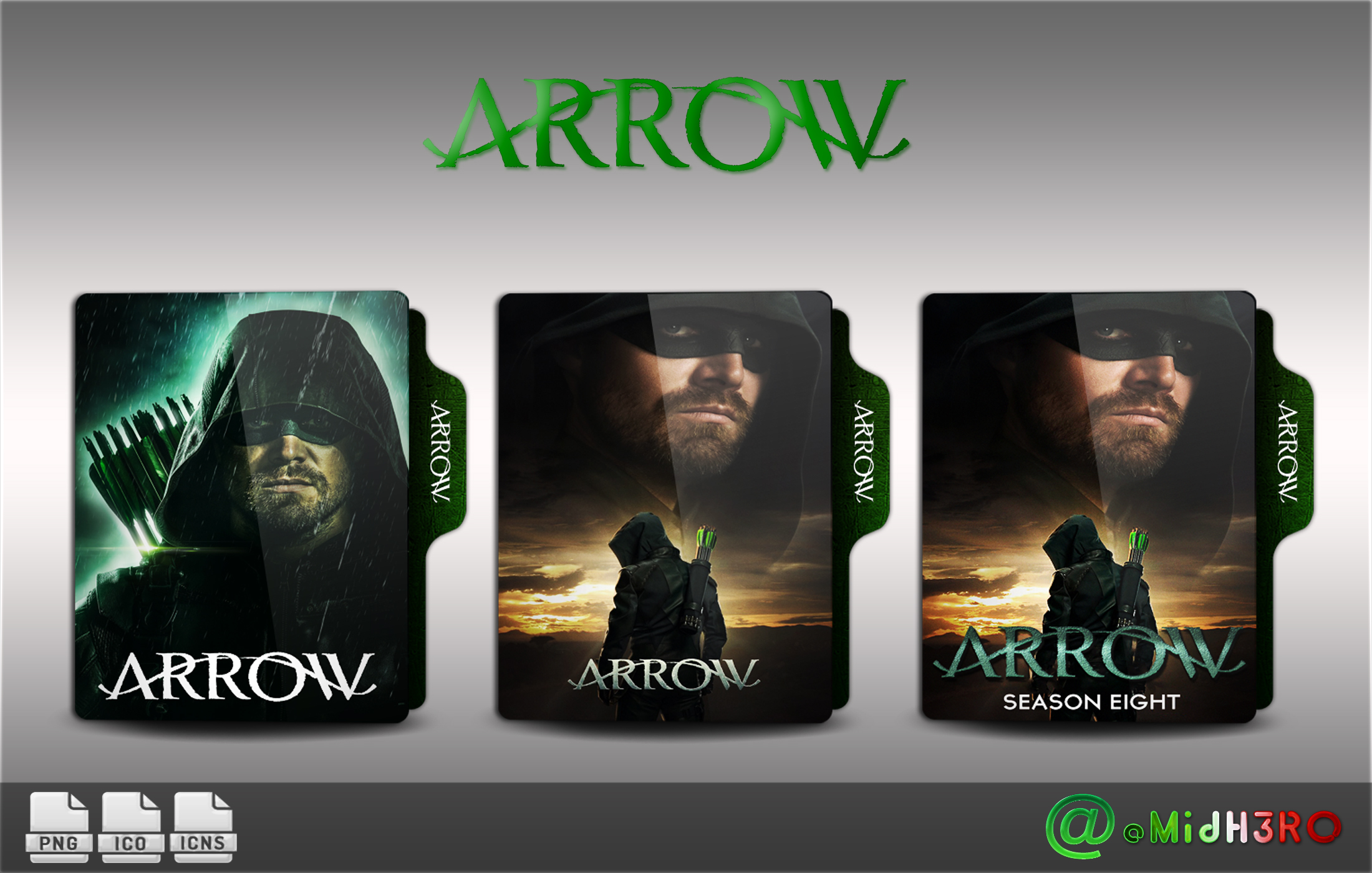 Arrow Season 08 Folder Icon by OMiDH3RO on DeviantArt