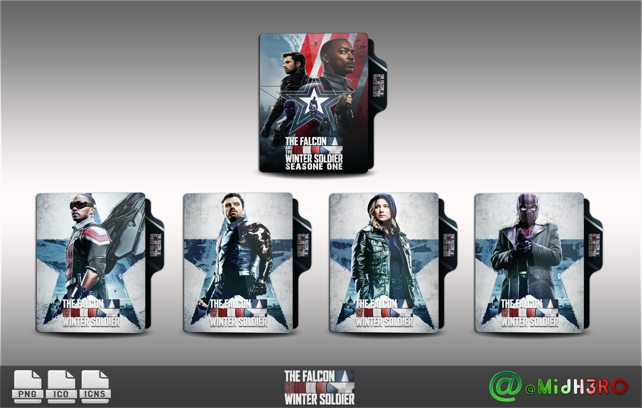 The Falcon and the Winter Soldier Folder Icon by OMiDH3RO on DeviantArt