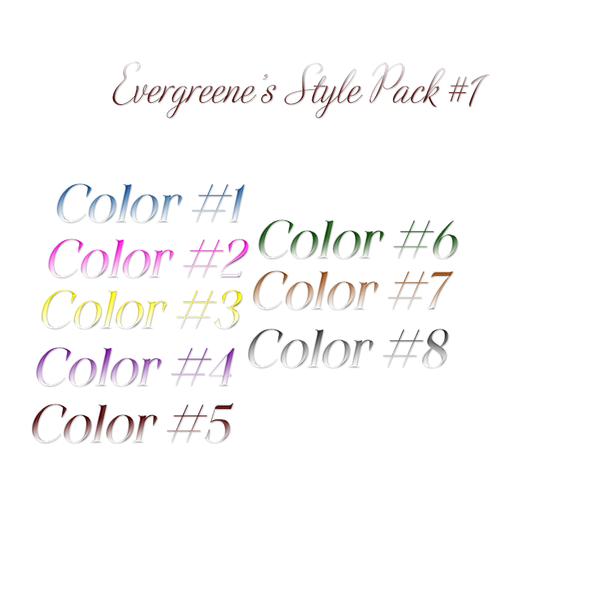 Evergreen's Style Pack by Evergreene1615 on DeviantArt