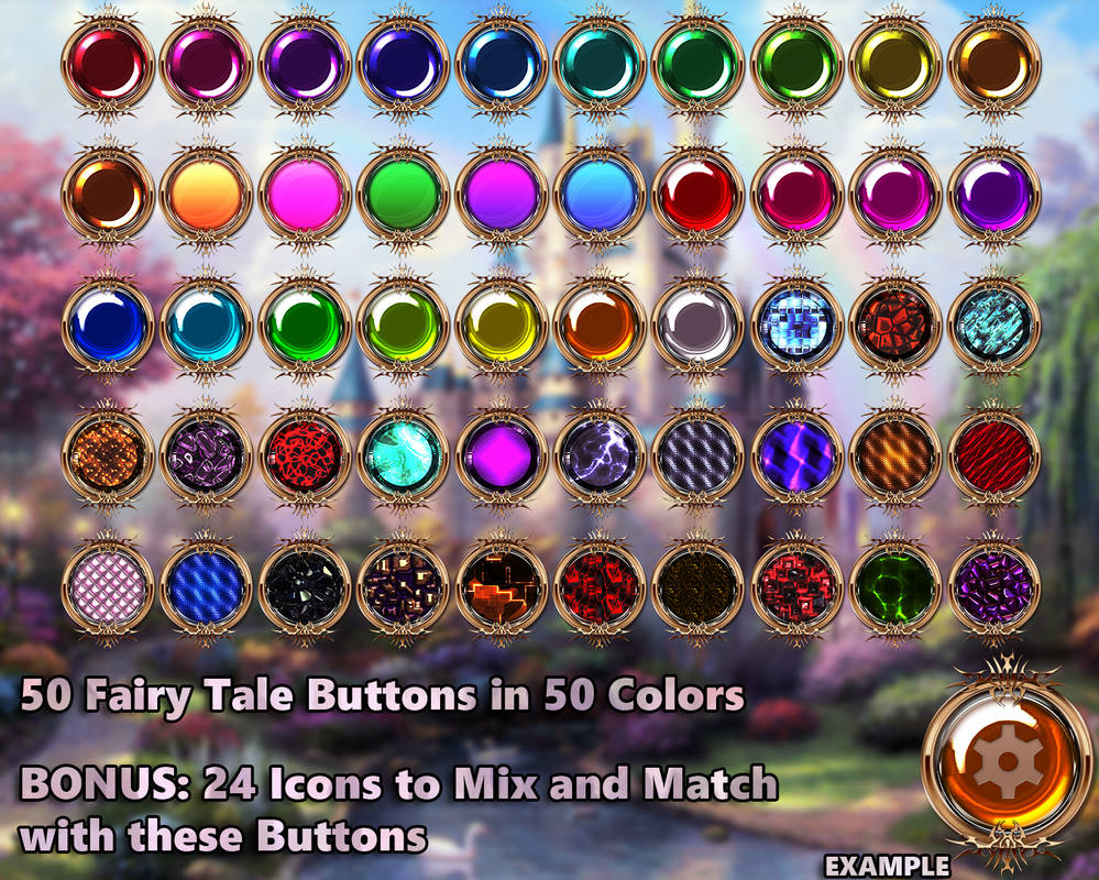 Fairy Tale Button Pack by DDayzTri on DeviantArt