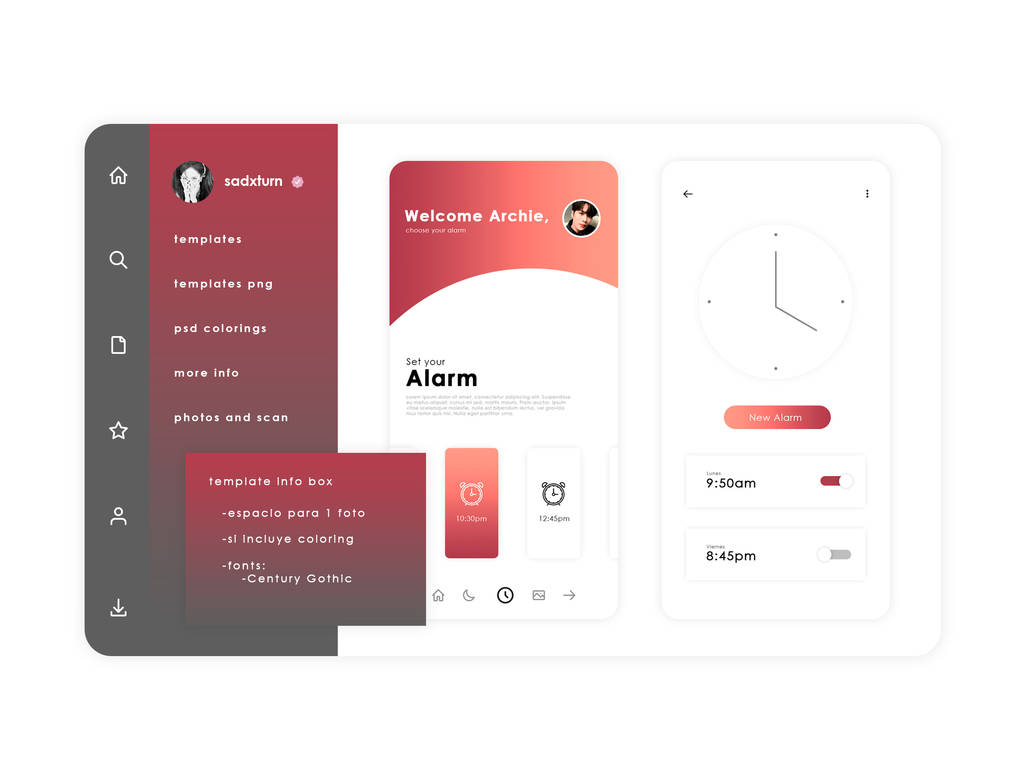 Template ( + CLOCK EDITION ) by sadxturn on DeviantArt