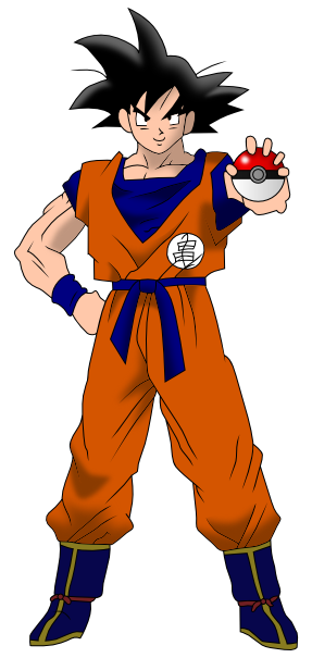 Goku holding a Poke Ball by DecaTilde on DeviantArt