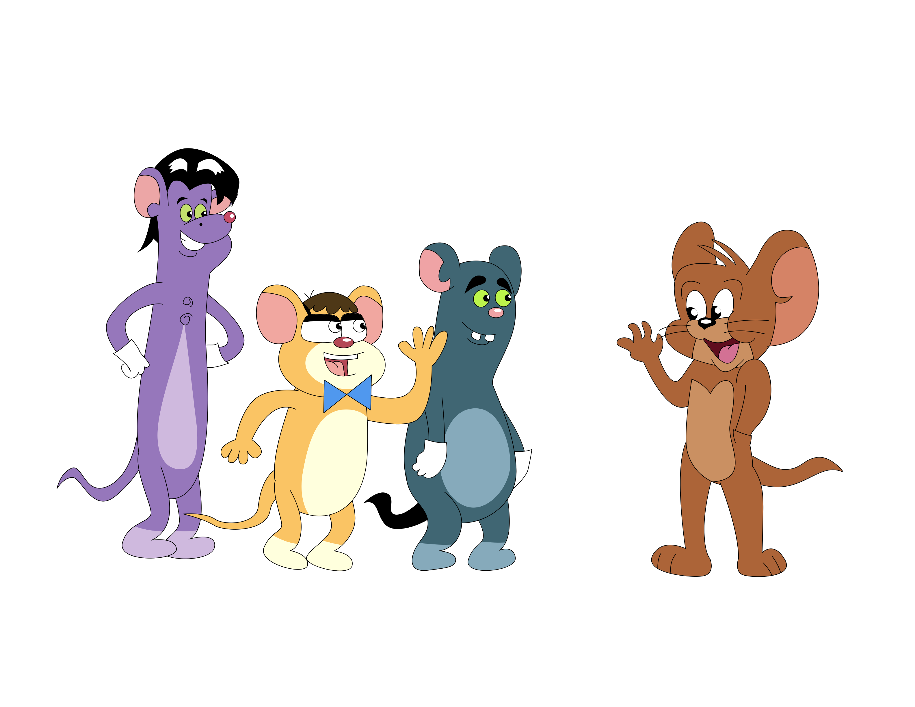 Jerry meets the Mouse Trio by DecaTilde on DeviantArt
