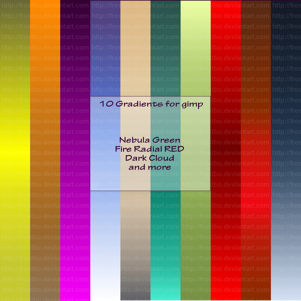 10 GIMP Gradients by FrostBo on DeviantArt