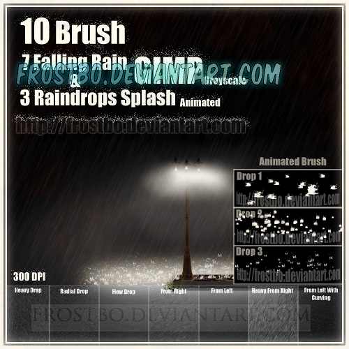 Raindrops Splash And Rain Set2 by FrostBo on DeviantArt